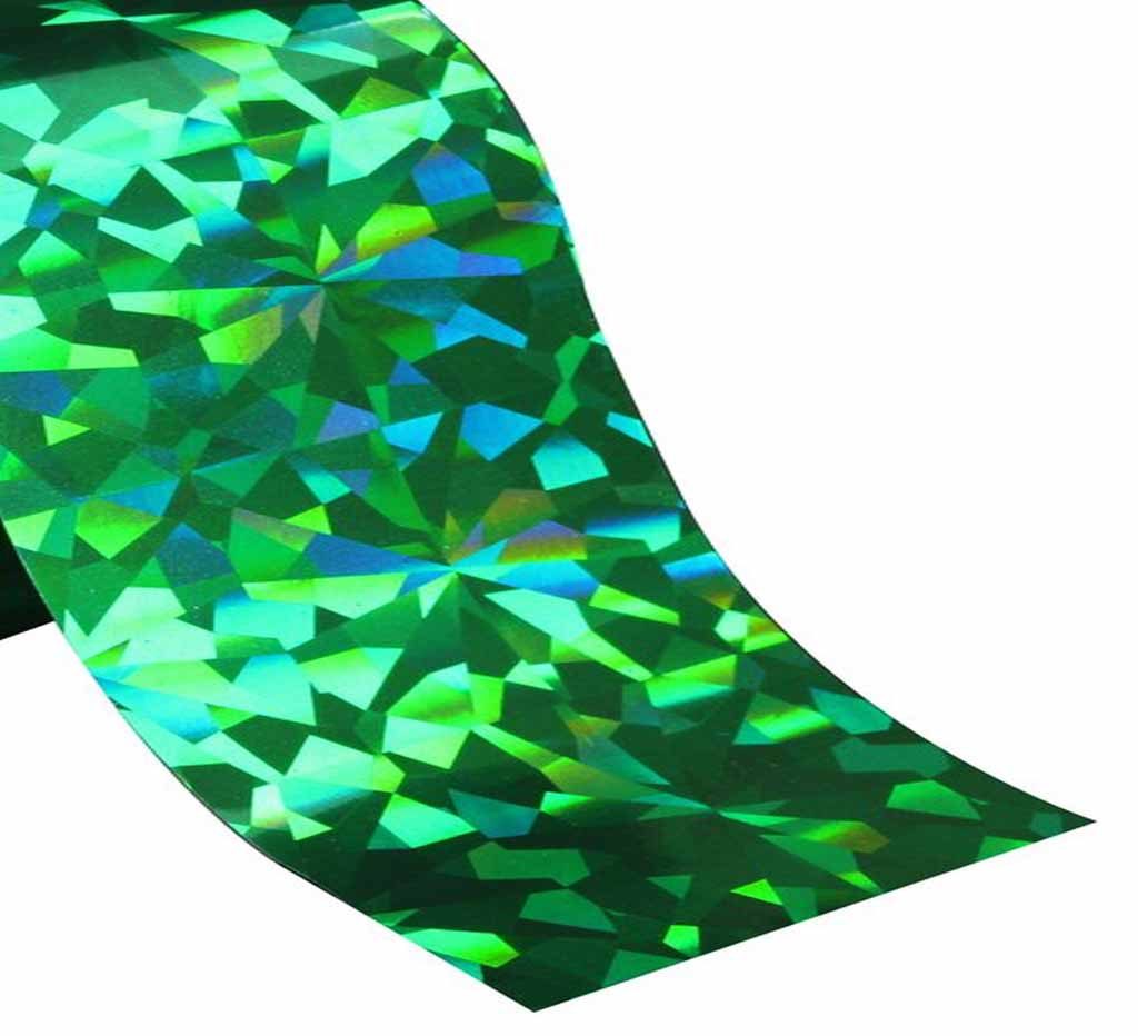 Green Holographic Pattern Nail Transfer Foil – 1 Metre Length – Smileys ...