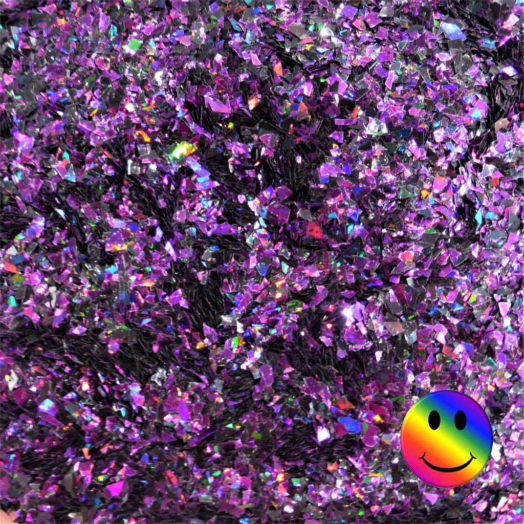 Mylar Purple-Black Holographic Mix – 10ml Pack Size – Smileys Glitter Store