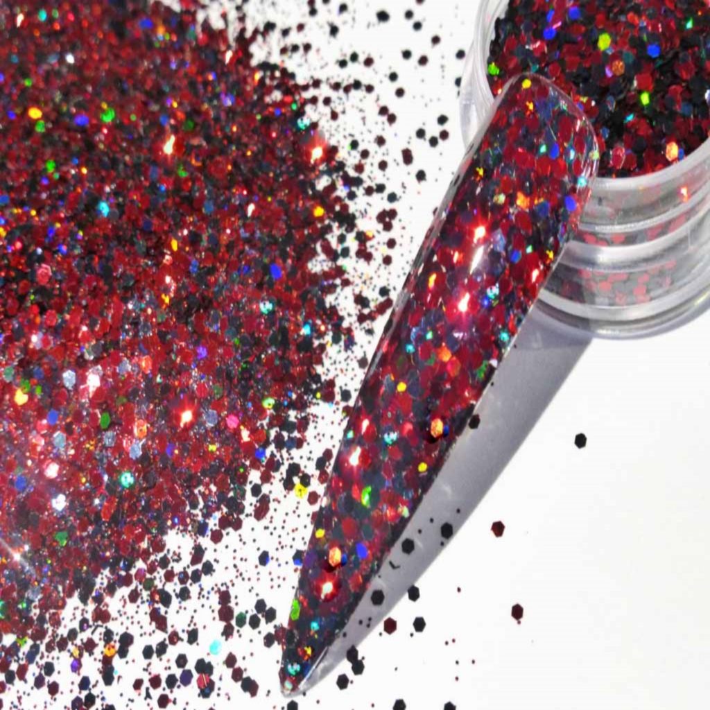 Black Cherry Holographic & Metallic Glitter Mix – Smileys Glitter Store