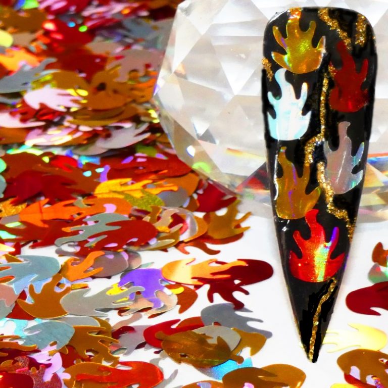 Flame Holographic Glitter Shapes – Smileys Glitter Store