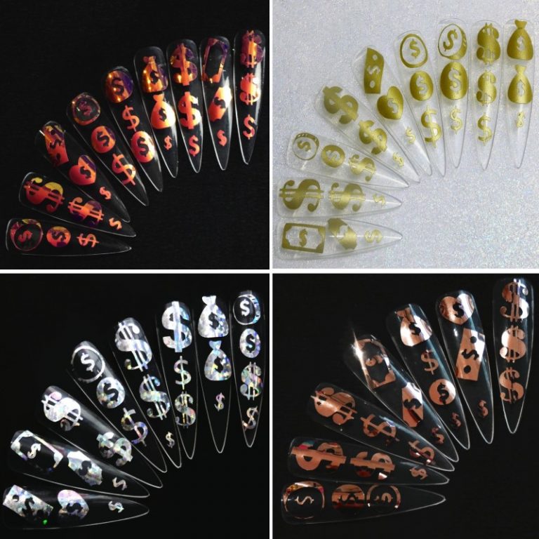 Dollar Vinyl Stickers 6 Colour Choices 11 Designs 41 Stickers Per Sheet ...