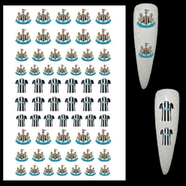 Newcastle United Football Club Nail Art Water Decals – Smileys Glitter ...