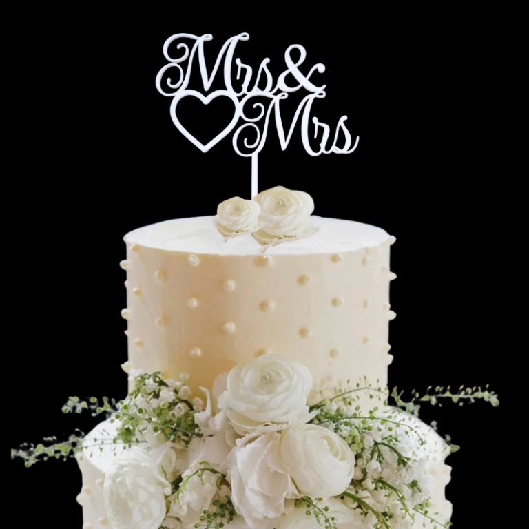 Mrs & Mrs Wedding Cake Toppers, Female Gay Wedding Cake Toppers ...